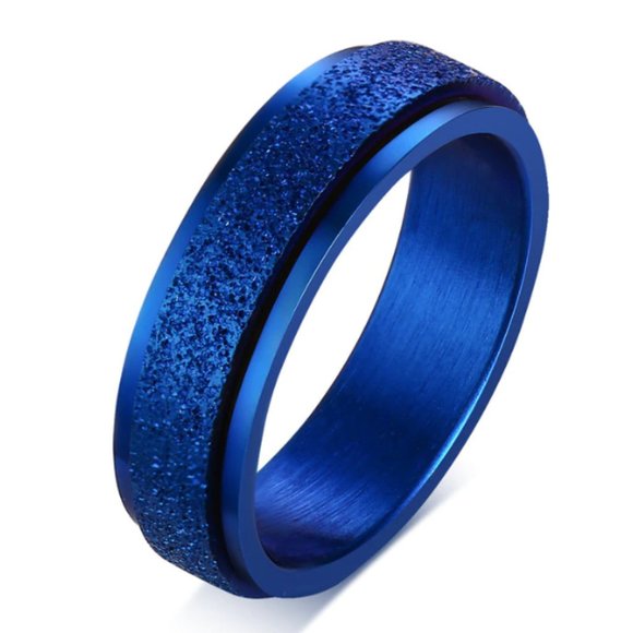 Accessories | 8mm Spinner Ring Stress Release Rotatable | Poshmark